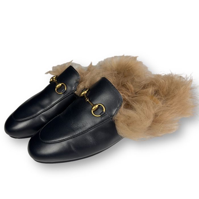 Gucci Horsebit Princetown fur mule leather 37 EUR | Grailed