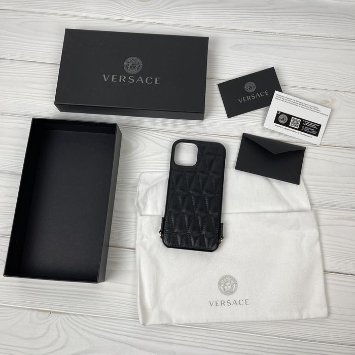 Versace Versace Cover Сase Iphone 12 Calf Leather | Grailed