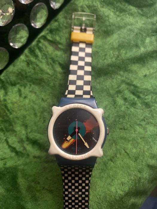 Swatch Original Swatch Watch Rare 1986 Halley’s Comet CHEKERERED ️ ...