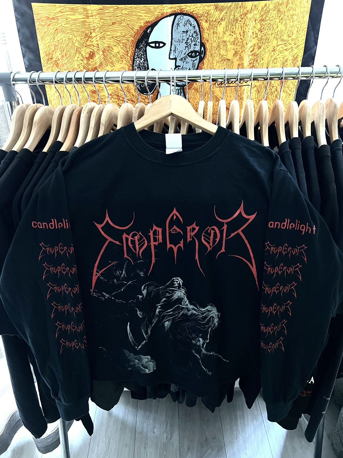 Vintage 90s Emperor Gustavo Dore Black Metal Band Longsleeve T Shirt ...