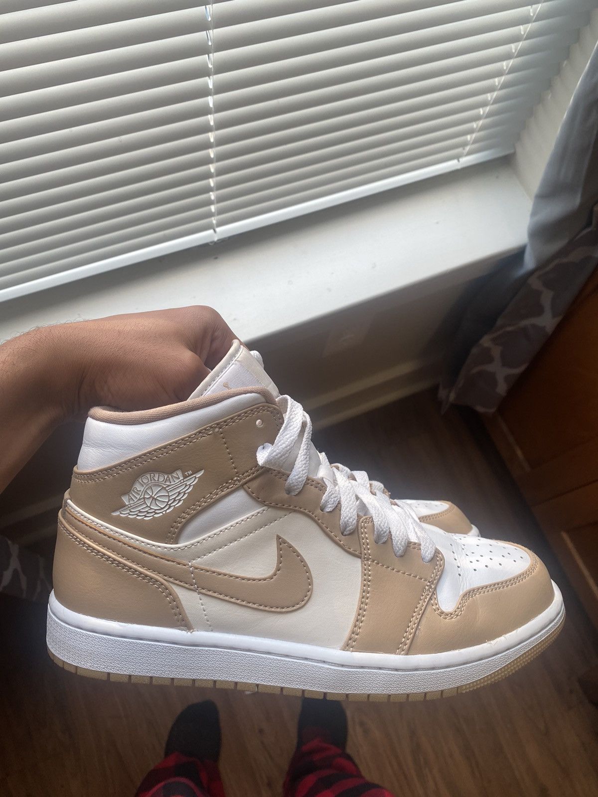 Jordan Brand Air Jordan 1s Mid Tan Gum Bottom | Grailed