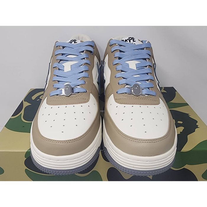 Bape A Bathing Ape Bape Sta FS-001 Beige Sky Blue New | Grailed
