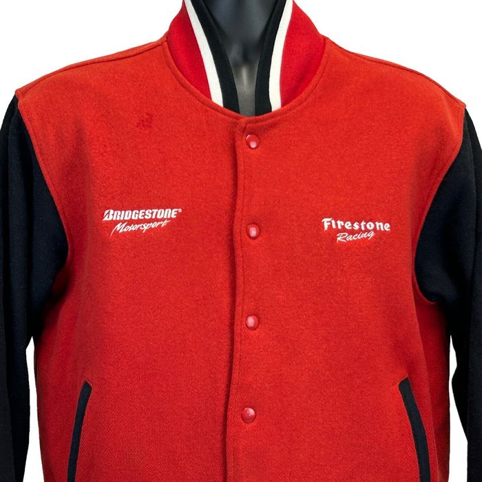 Vintage Firestone Racing Bridgestone Motorsports Wool Bomber Jacket ...