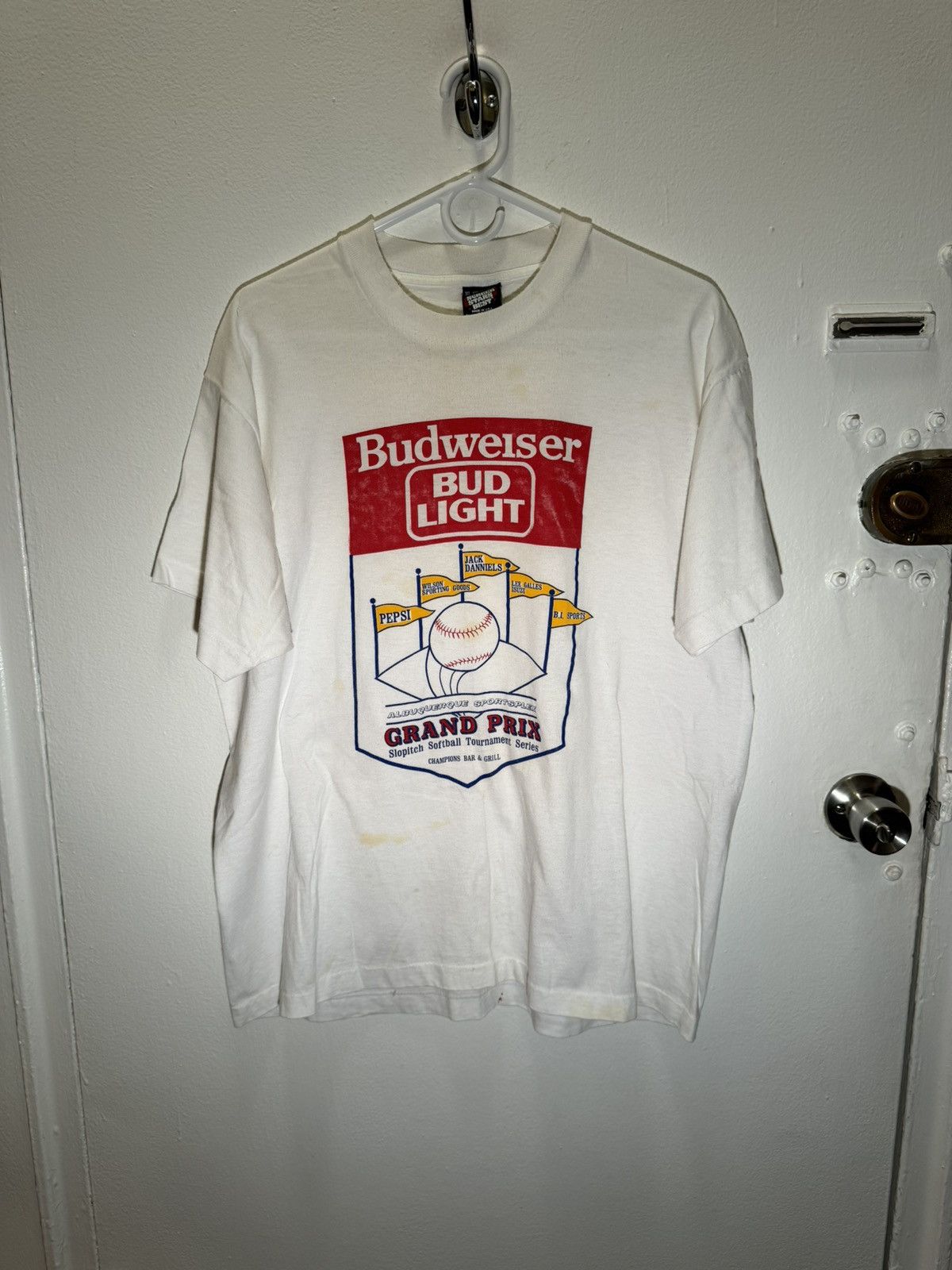 Vintage 90s Budweiser Grand Prix Tournament Tee Single Stitch | Grailed