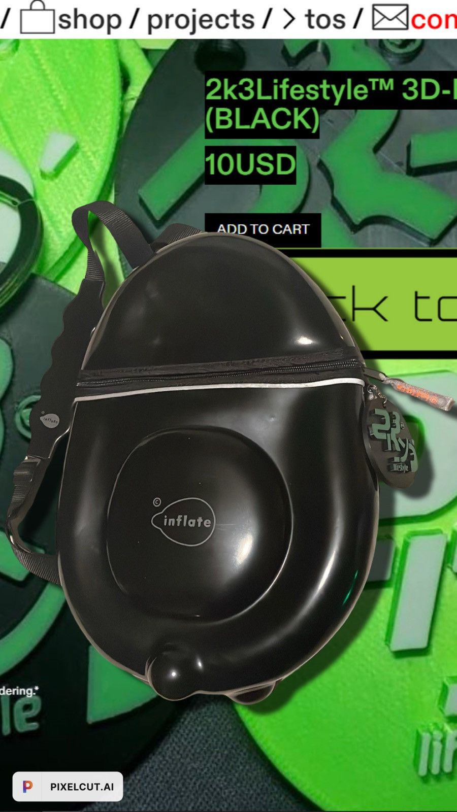 Craig Morrison LARGE INFLATE RUCKSACK - BLACK SHINE | Grailed