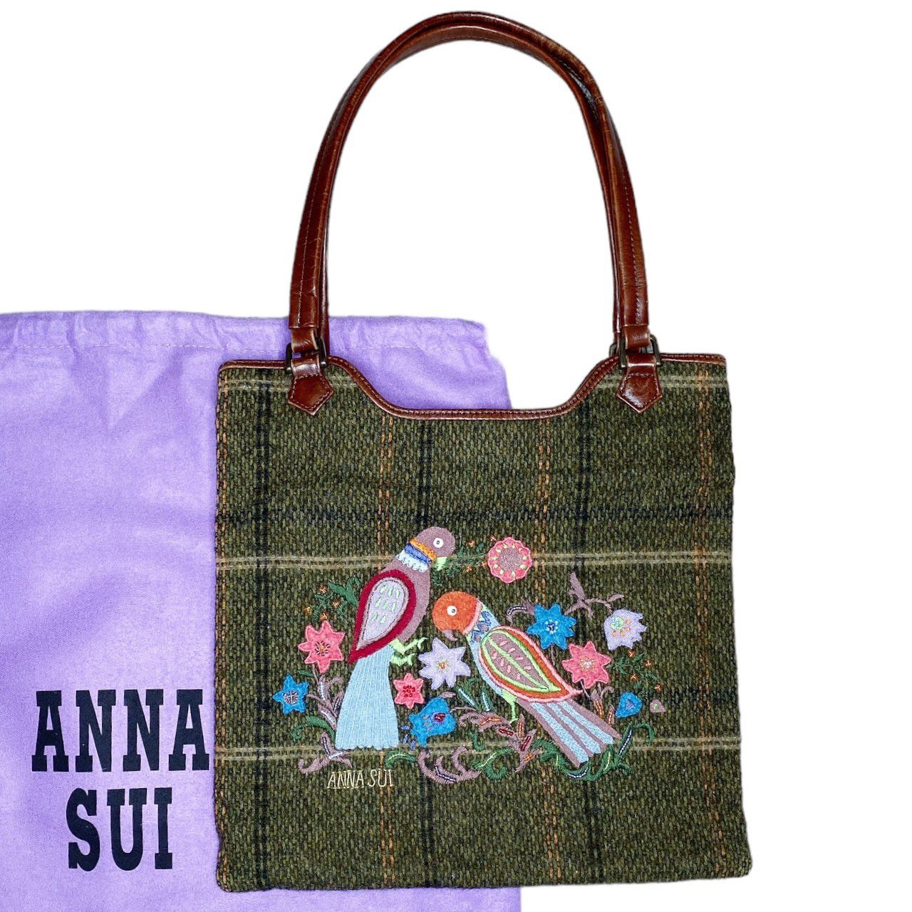 Anna Sui × Vintage Vintage 90s / Y2K Anna Sui Birds Woven Statement Bag ...