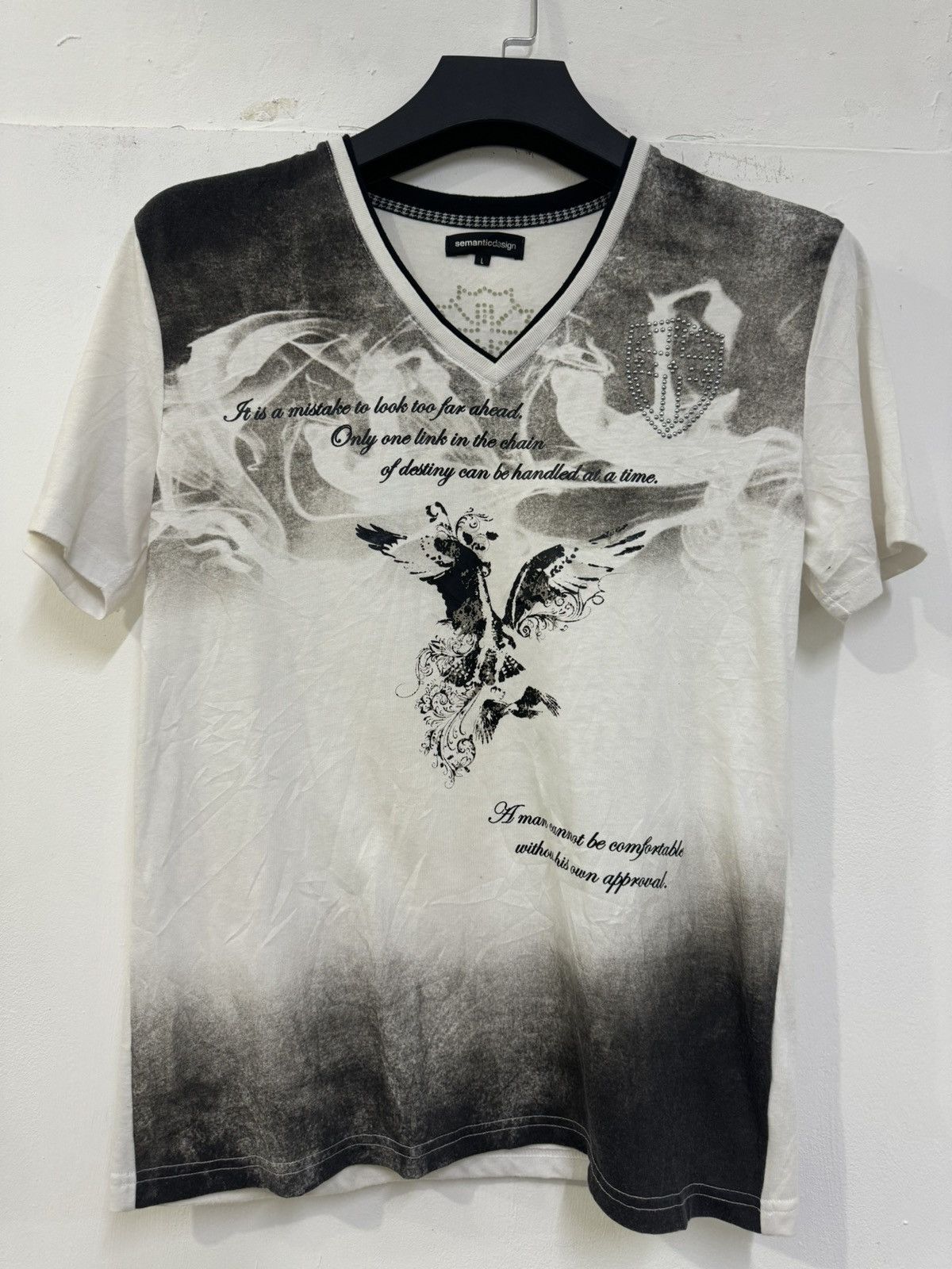 Japanese Brand 💥SEMANTIC DESIGN EAGLE POEM ART PUNK GOTHIC RARE STYLE ...