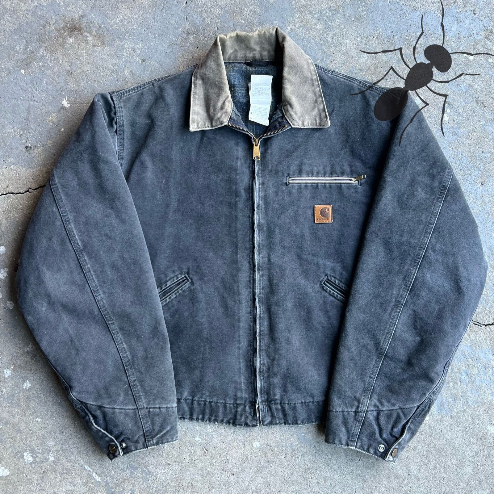 Carhartt × Streetwear × Vintage Vintage gray J97 PTL y2k carhartt detroit work wear jacket | Grailed