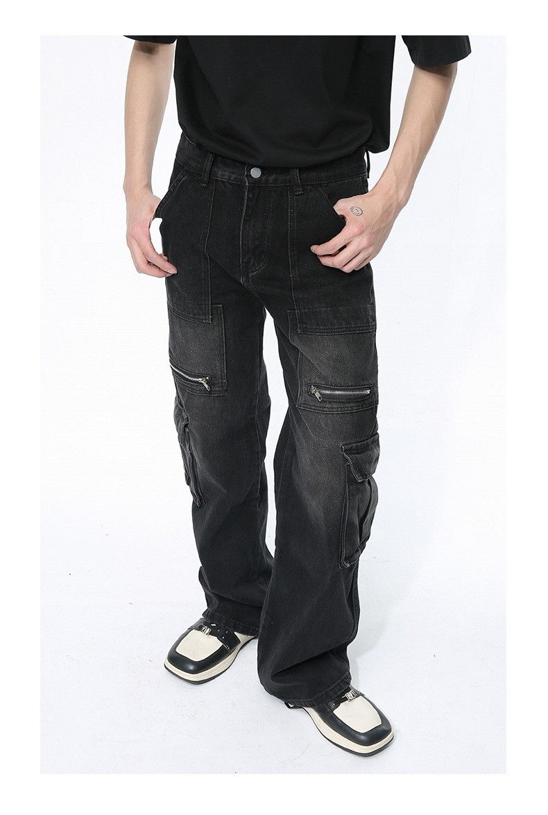 Streetwear Black Cargo Denim Jeans | Grailed