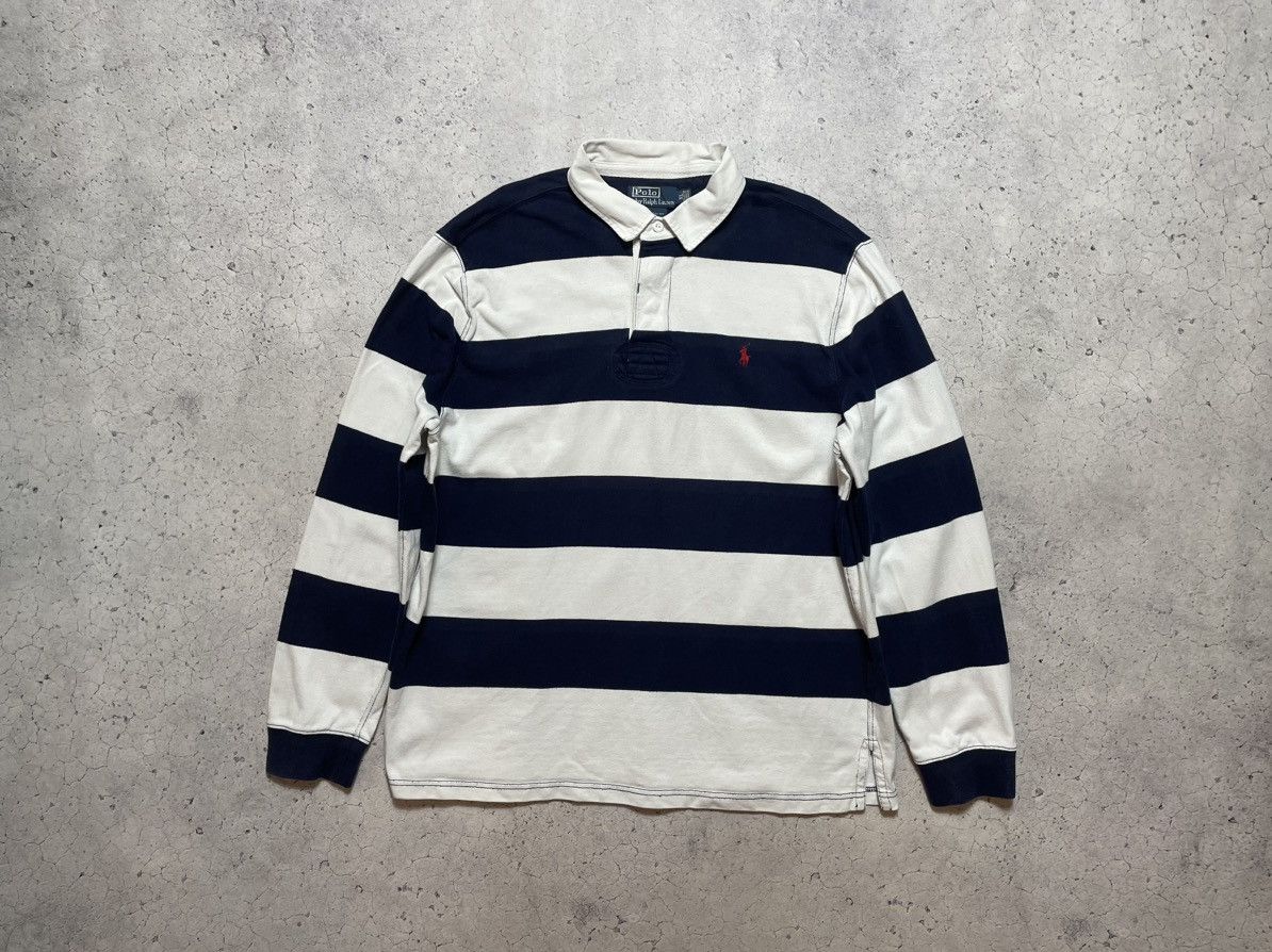 Polo Ralph Lauren Vintage Polo Ralph Lauren Striped Longsleeve Rugby PRL 90s | Grailed