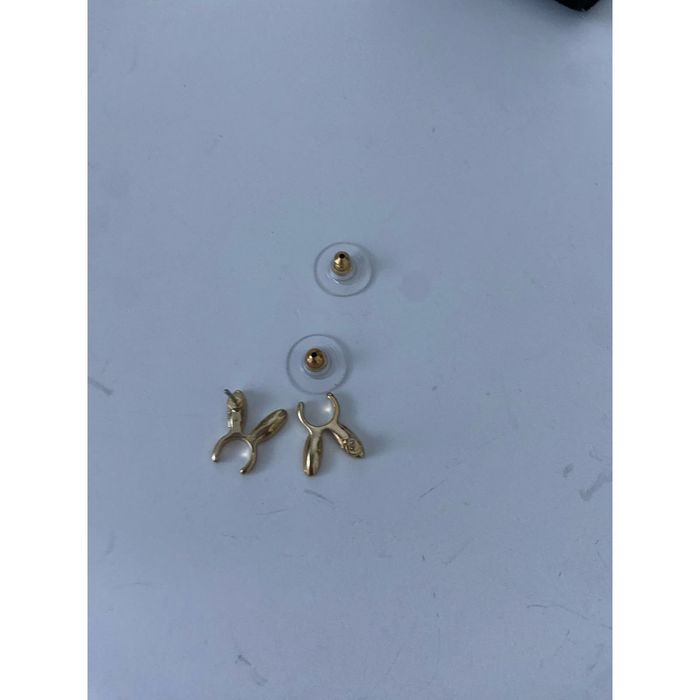 Generic Cute bunny ears earrings gold tone | Grailed
