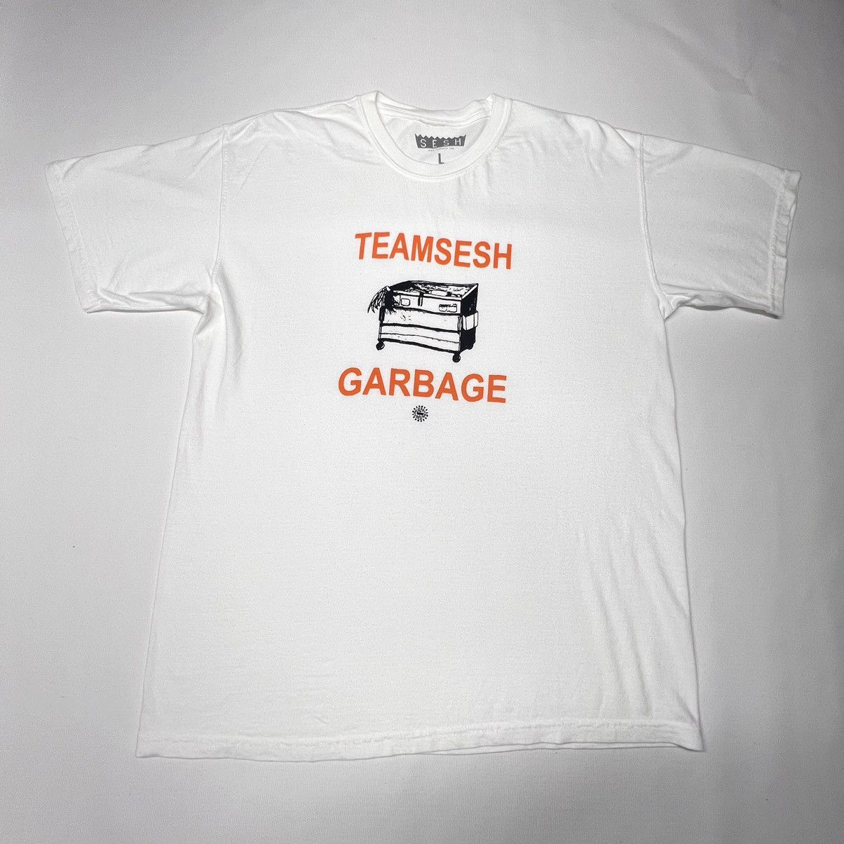 Bones × TeamSESH Team Sesh Bones Shirt White Garbage Merch Logo Tee T-Shirt | Grailed
