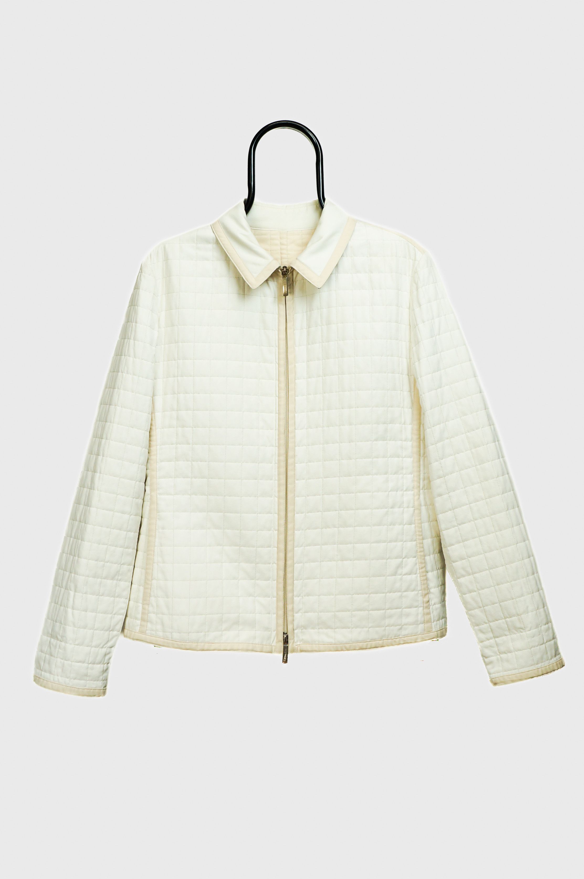 Burberry BURBERRY Quilted Women Jacket White Cream Vintage 90s 00s ...
