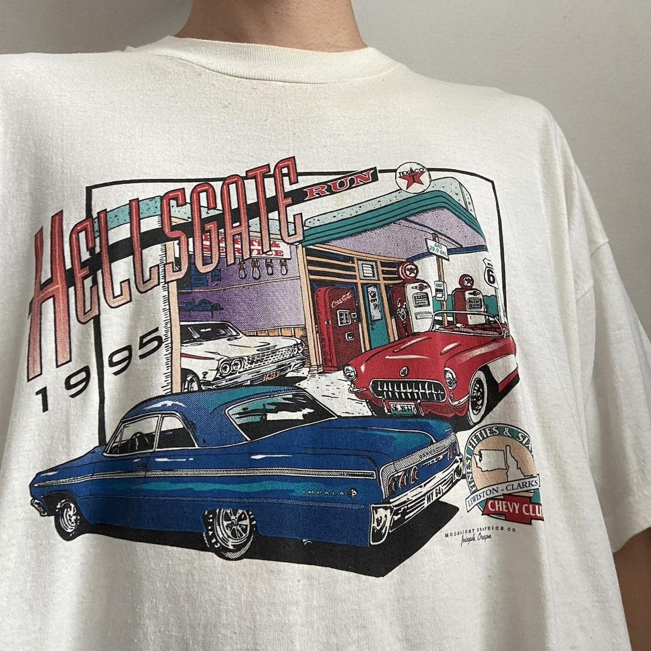 Vintage Vintage Hellsgate 1995 Graphics White Tee Shirt | Grailed