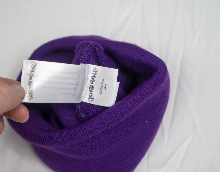 Chrome Hearts Chrome Hearts Purple and Red Cross Beanie | Grailed