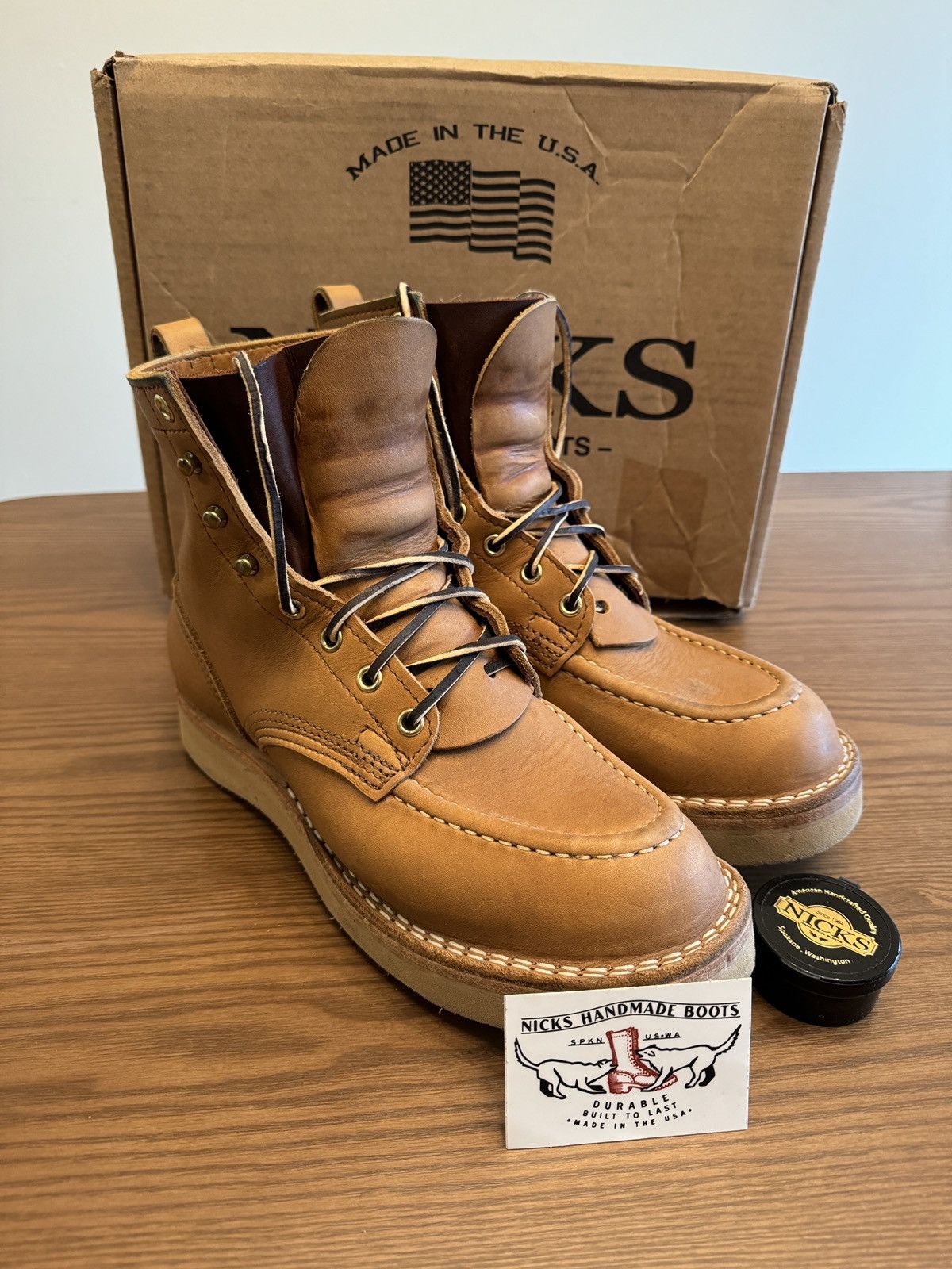 Nicks Boots Nick’s 6” Moc Toe Wedge 7E | Grailed