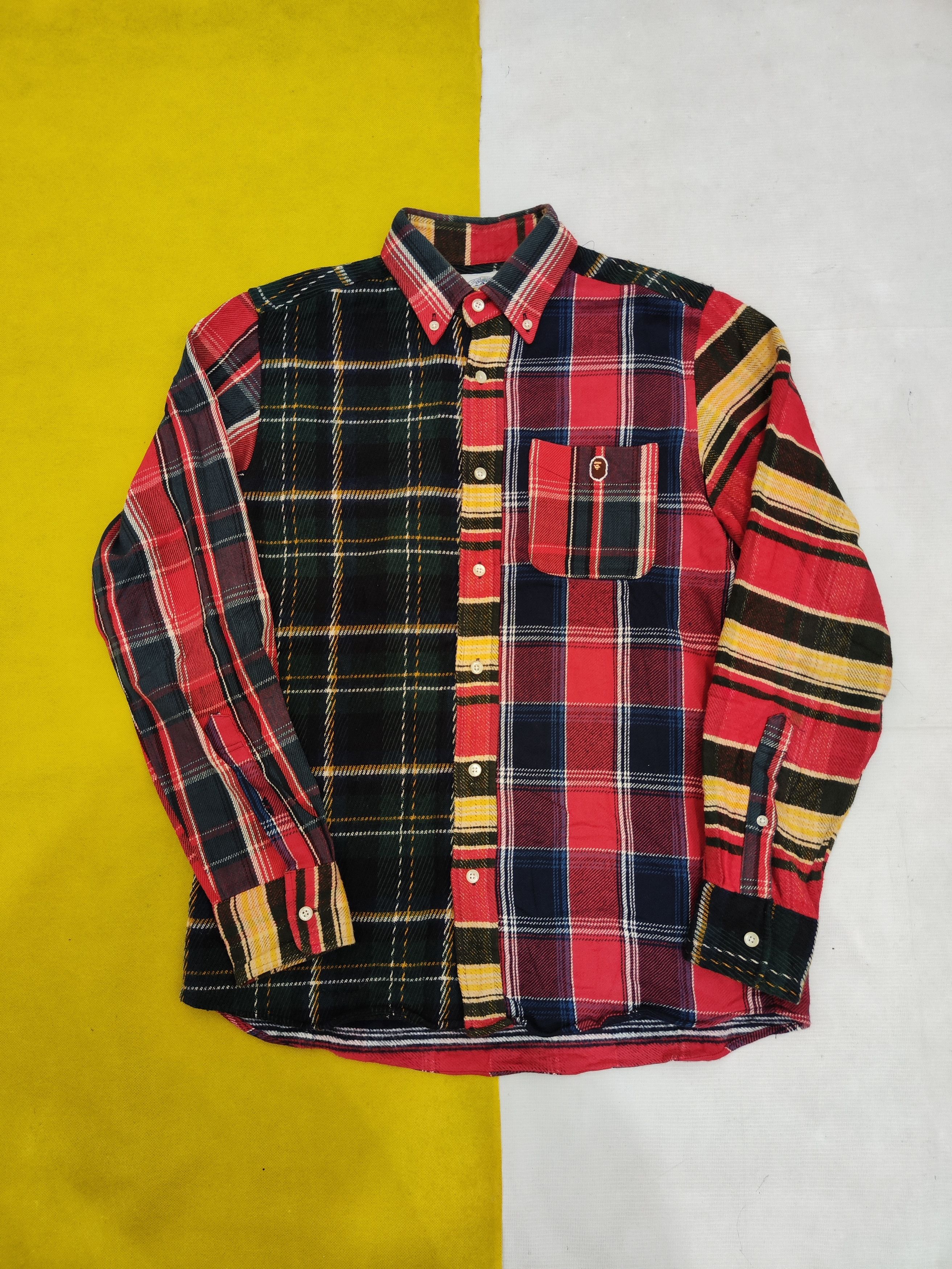 Bape Bape A Bathing Ape Heavy Weight Flannel Shirt | Grailed
