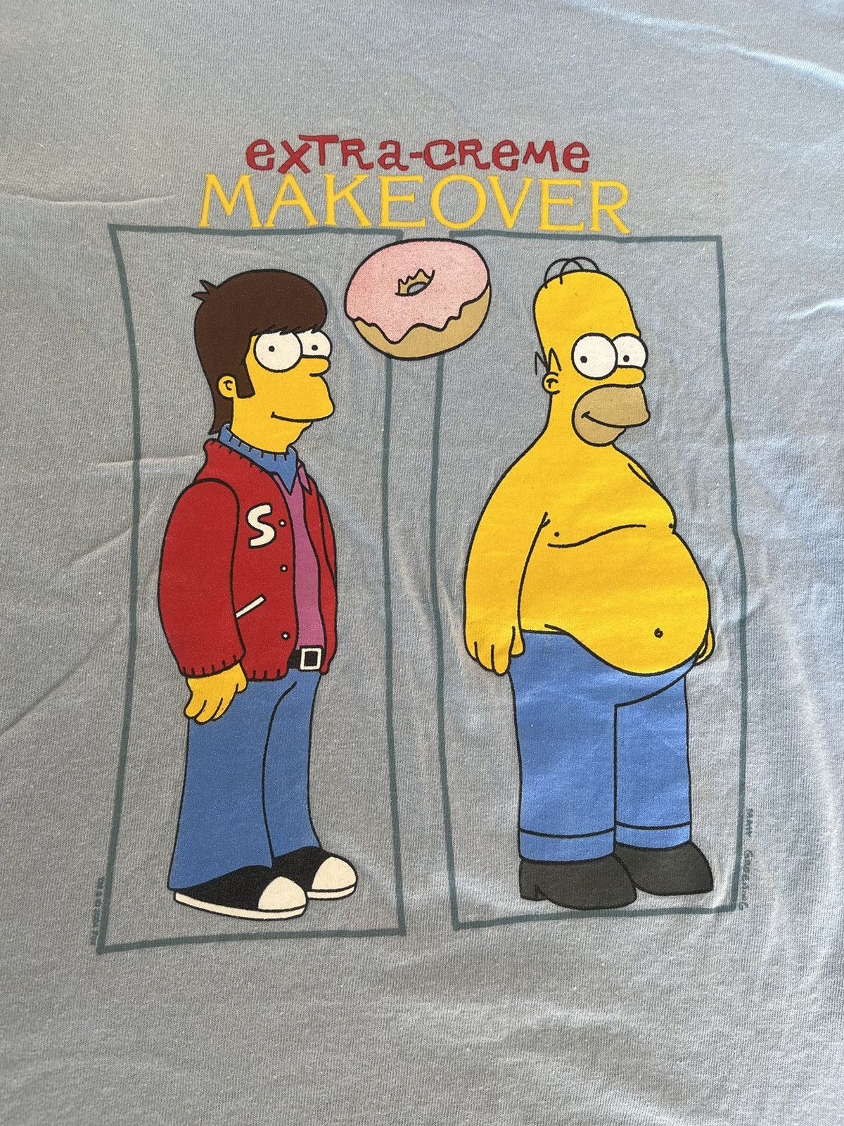 Vintage The simpson Homer graphic tshirt extra-cream make over | Grailed