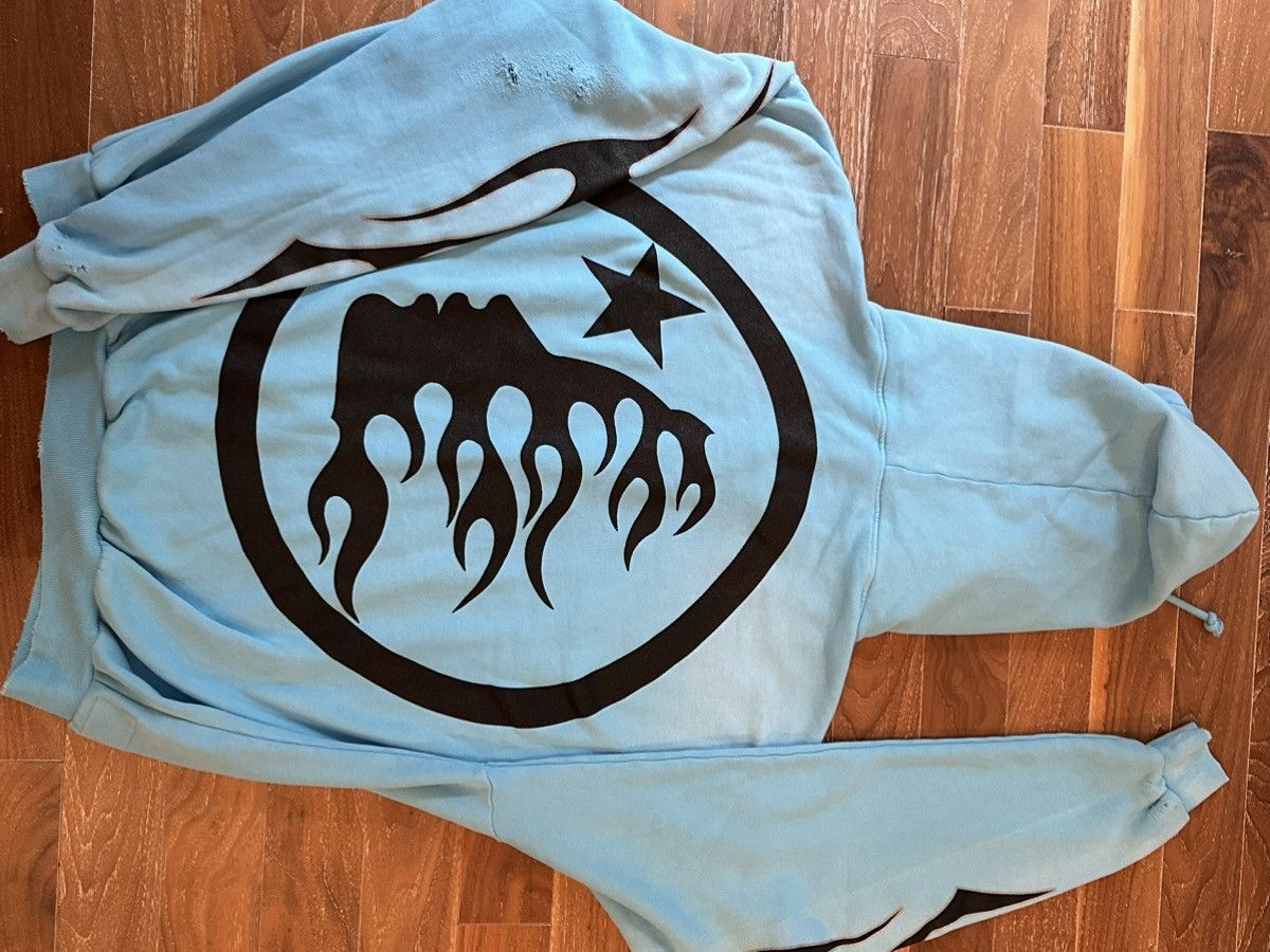 HELLSTAR Hellstar Studios Zip up Hoodie light blue | Grailed
