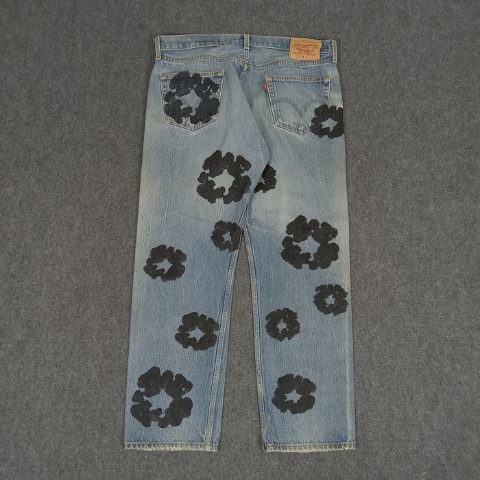 Vintage Levi's American Style Custom Flower Denim Jeans | Grailed