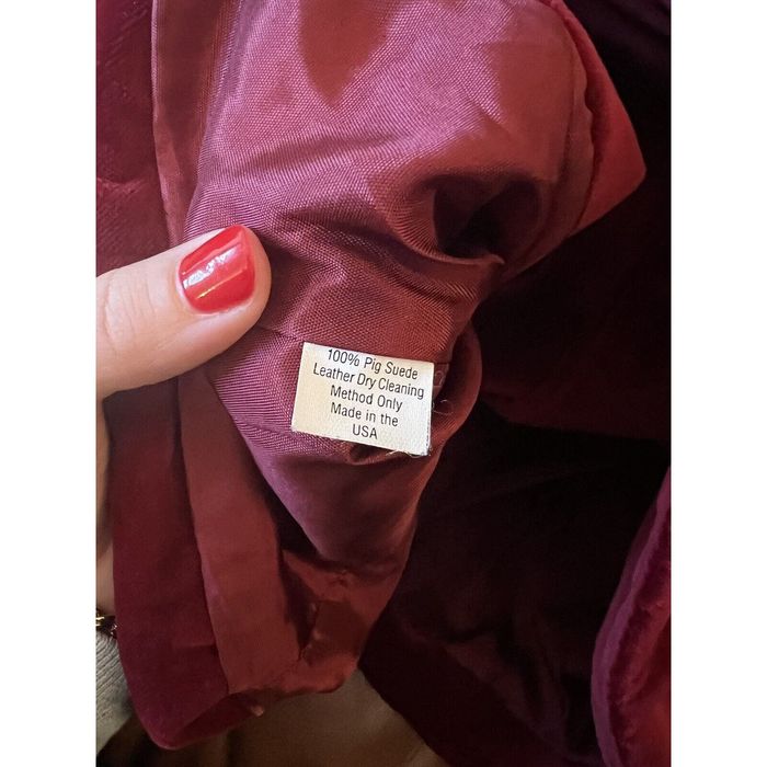 Double D Ranch Double D Ranch Red Velvet Suede Leather Concho Western ...