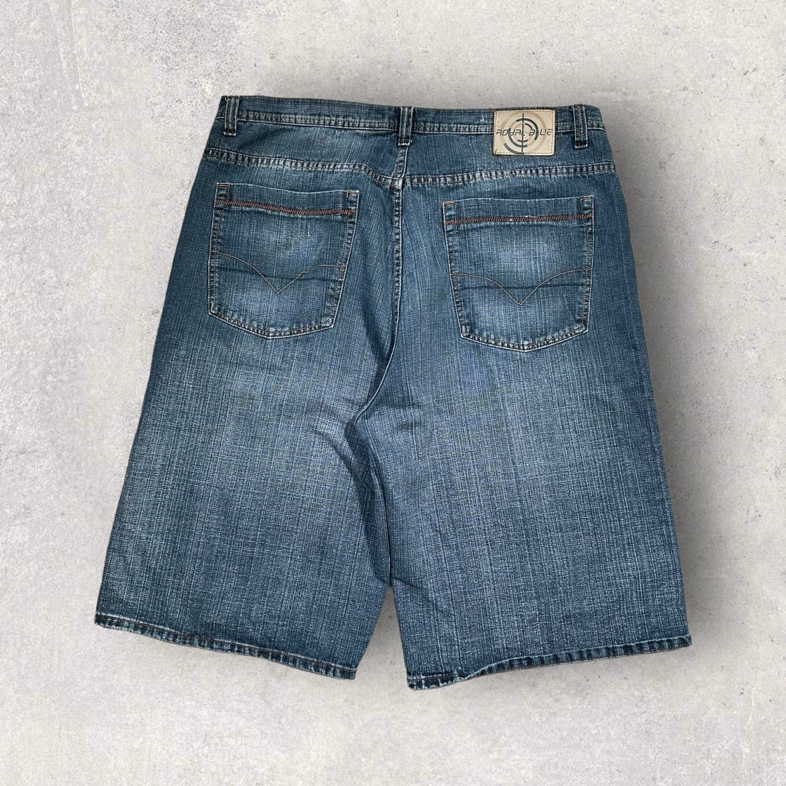 Vintage Vintage Y2K Royal Blue Wide Baggy Denim Jorts Size 42x14 | Grailed