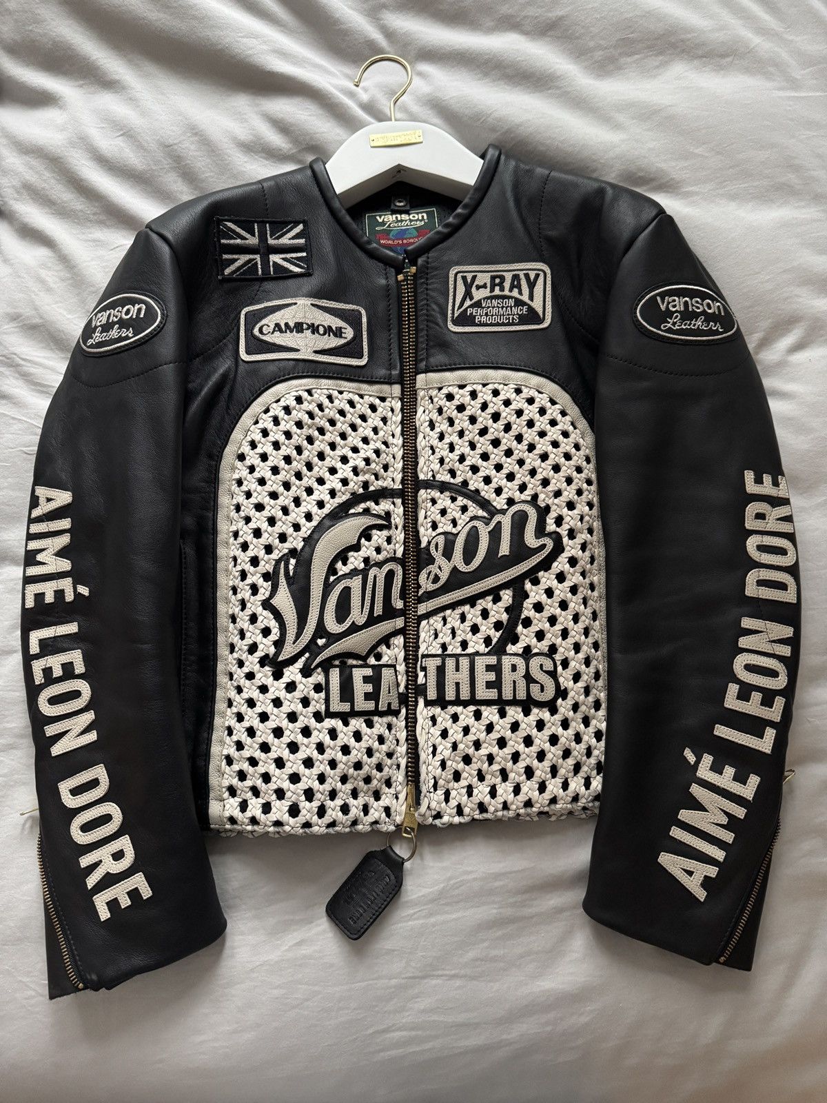 Aime Leon Dore × Vanson Leathers ALD VANSON LEATHER RAFFIA JACKET | Grailed