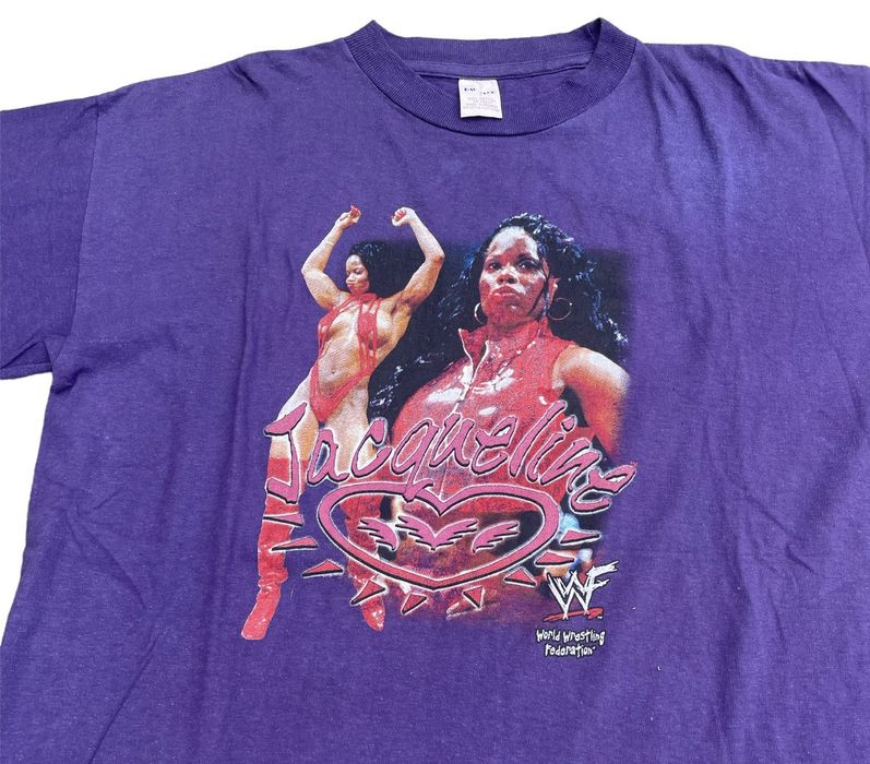 Vintage Vtg 90s Jacqueline WWF Wrestling Rap Tee Diva T-Shirt | Grailed