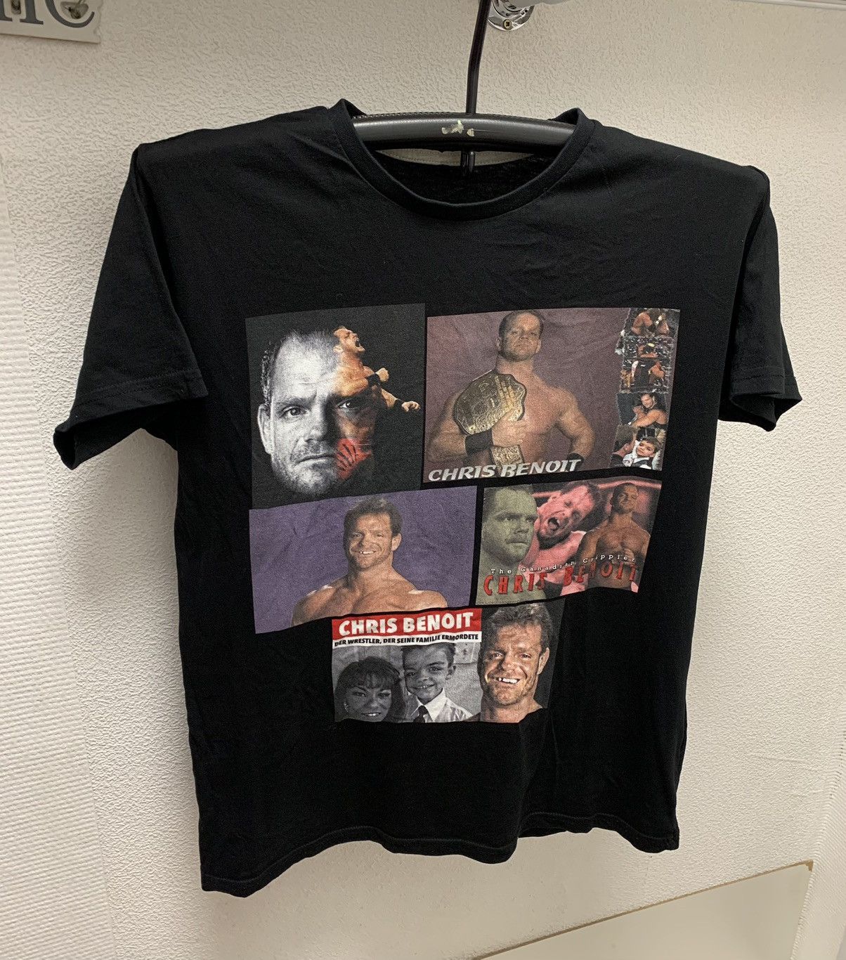 Vintage Chris Benoit vintage wrestler t-shirt L wwe wwf | Grailed