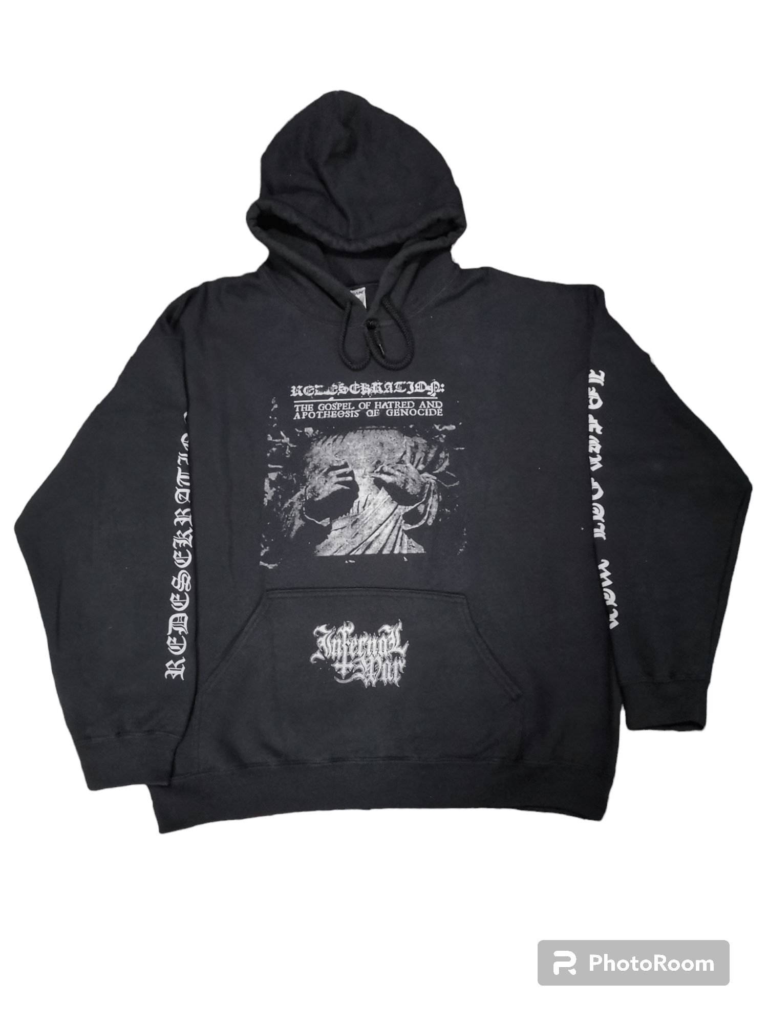 Band Tees × Vintage 💥Rare💥Vtg Infernal War Metal Band Hoodie Official ...