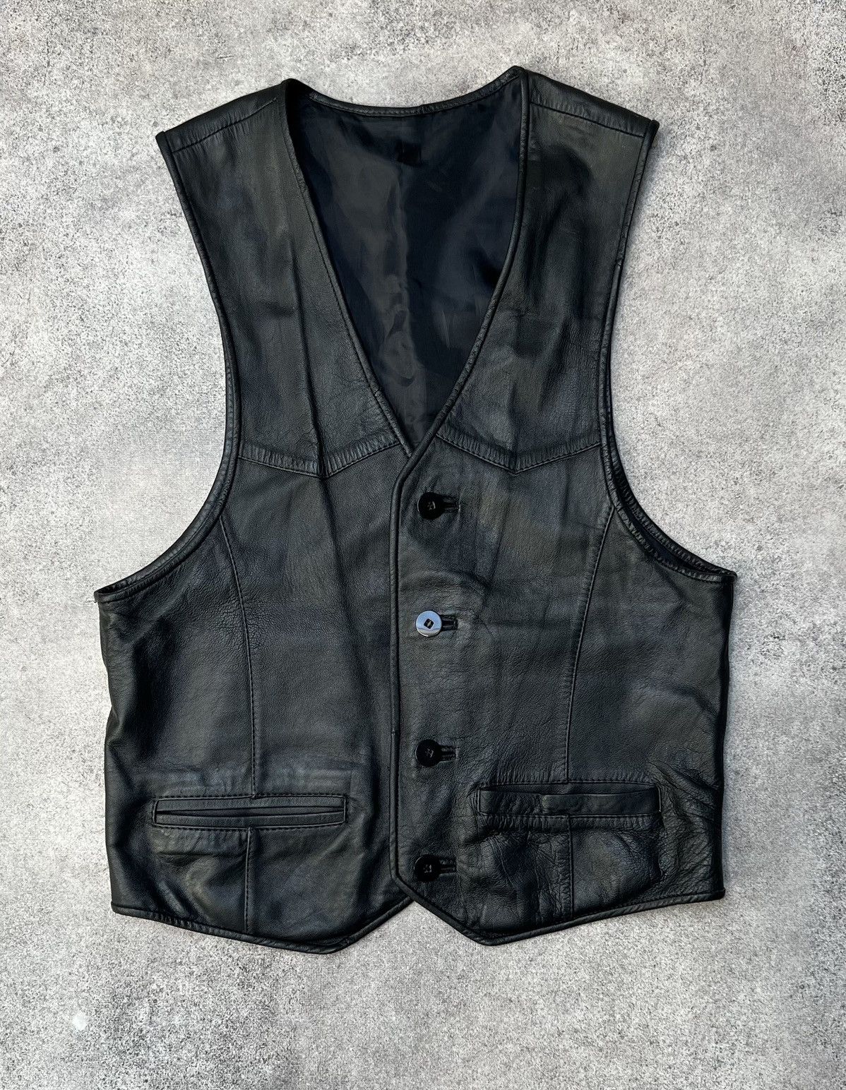 Japanese Brand × Streetwear × Vintage Vintage Japanese black leather ...