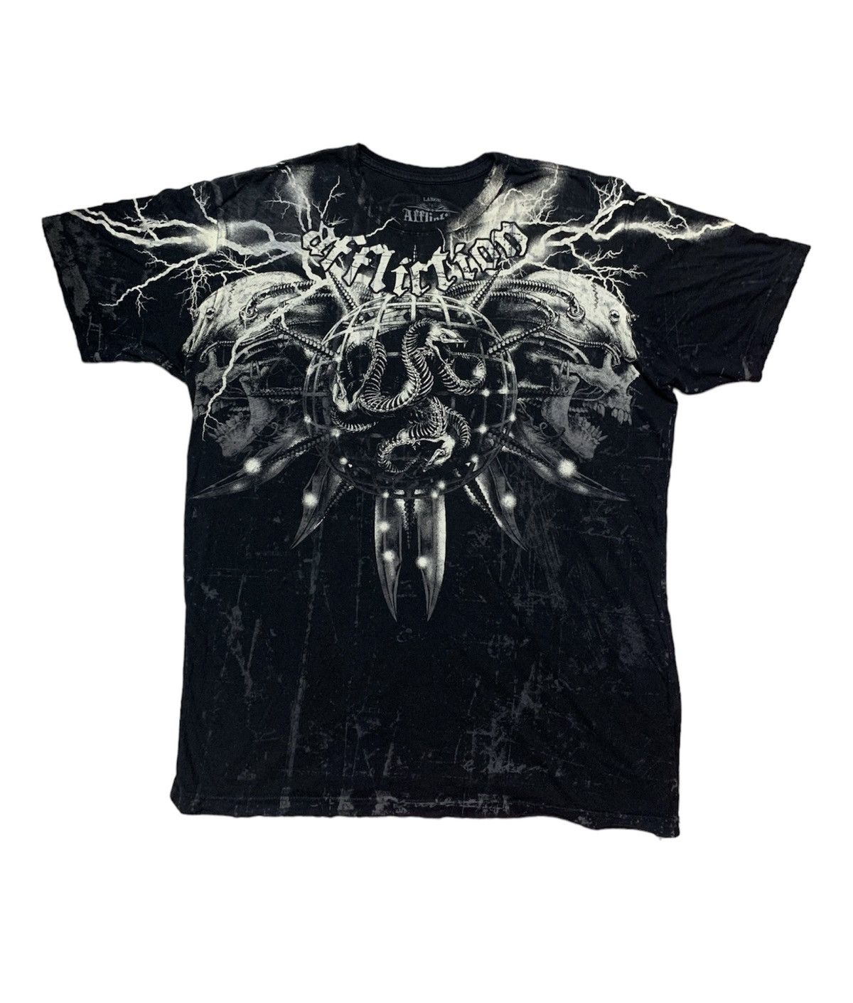 Affliction × Band Tees 2010 AFFLICTION Meshuggah Tshirt | Grailed