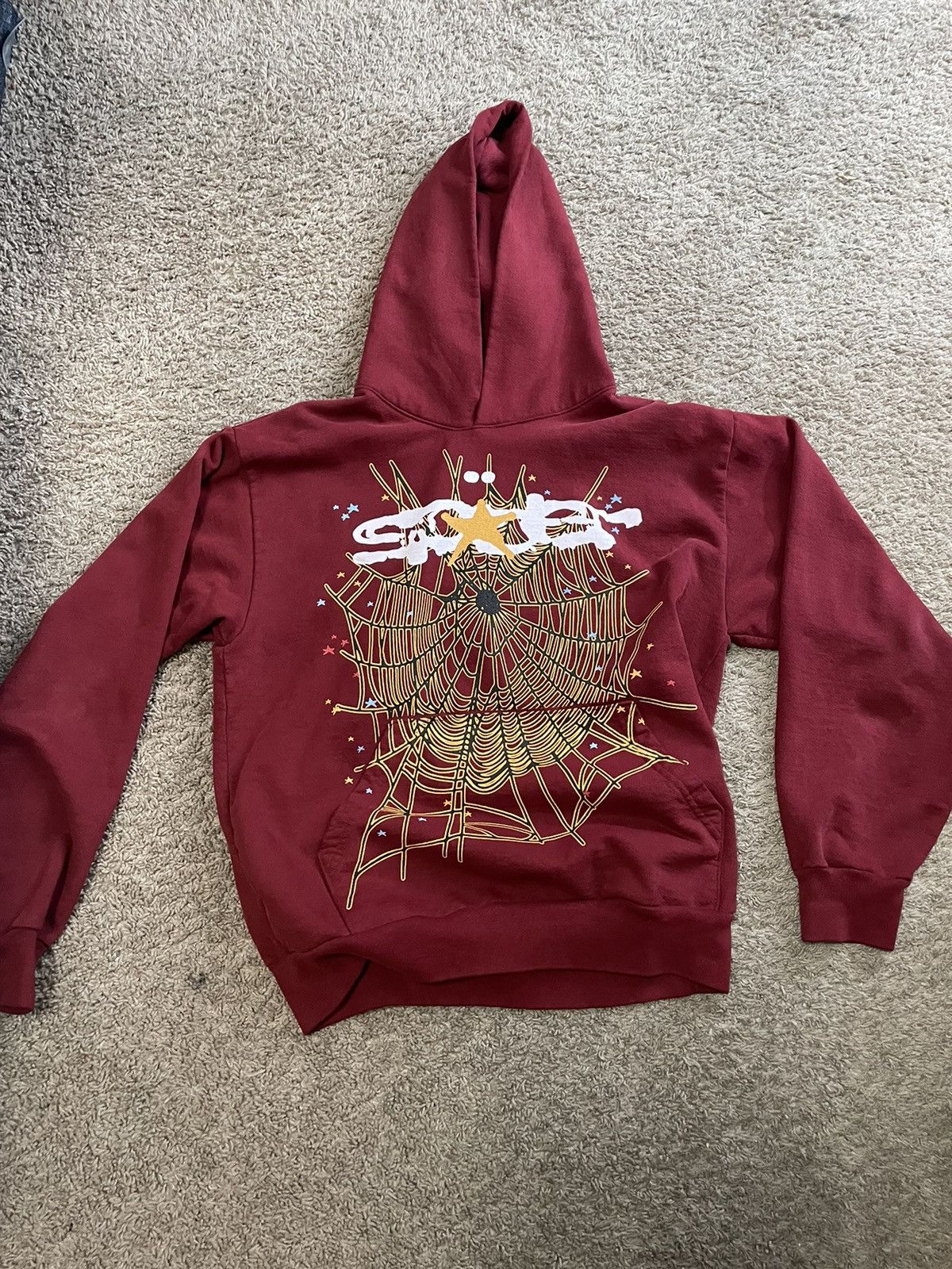 Spider Worldwide × Streetwear × Vintage Sp5der Hoodie “maroon” | Grailed