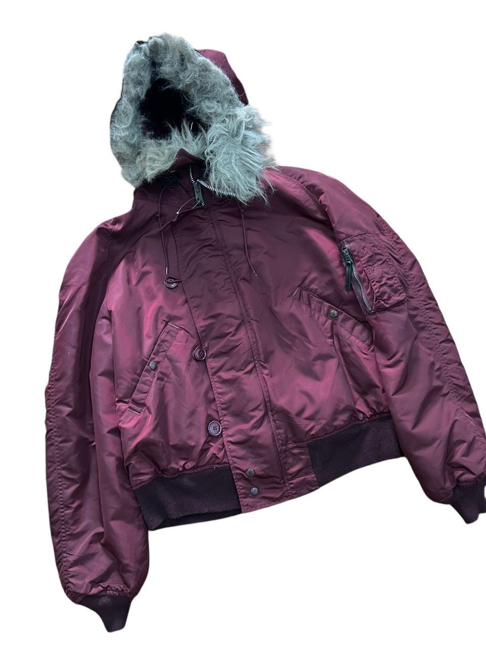 Alpha Industries × Vintage Vintage Alpha N2B Bomber Jacket Maroon ...