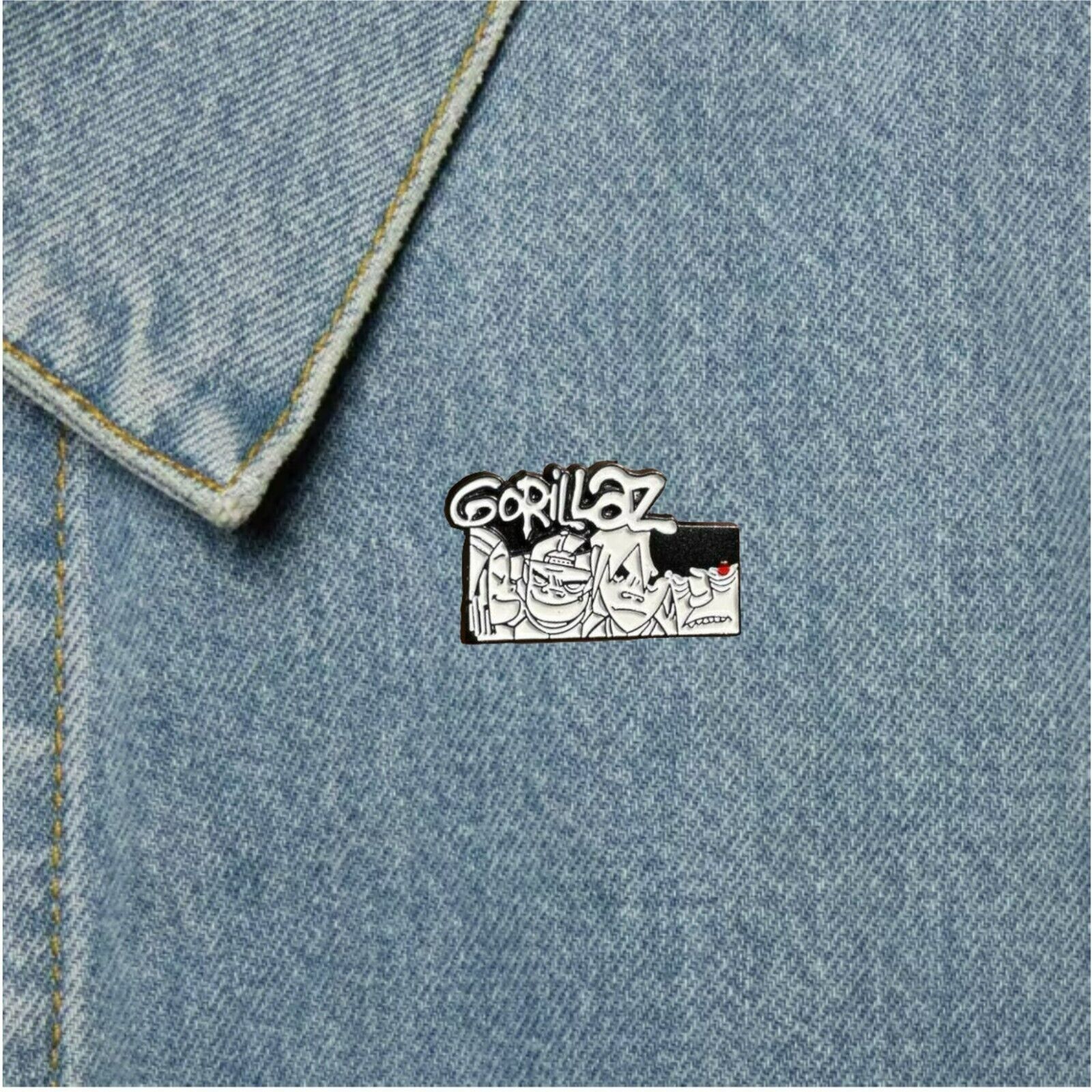 Other 🤩Gorillaz Enamel Pin 2D Cartoon character Rock Band Brooch | Grailed