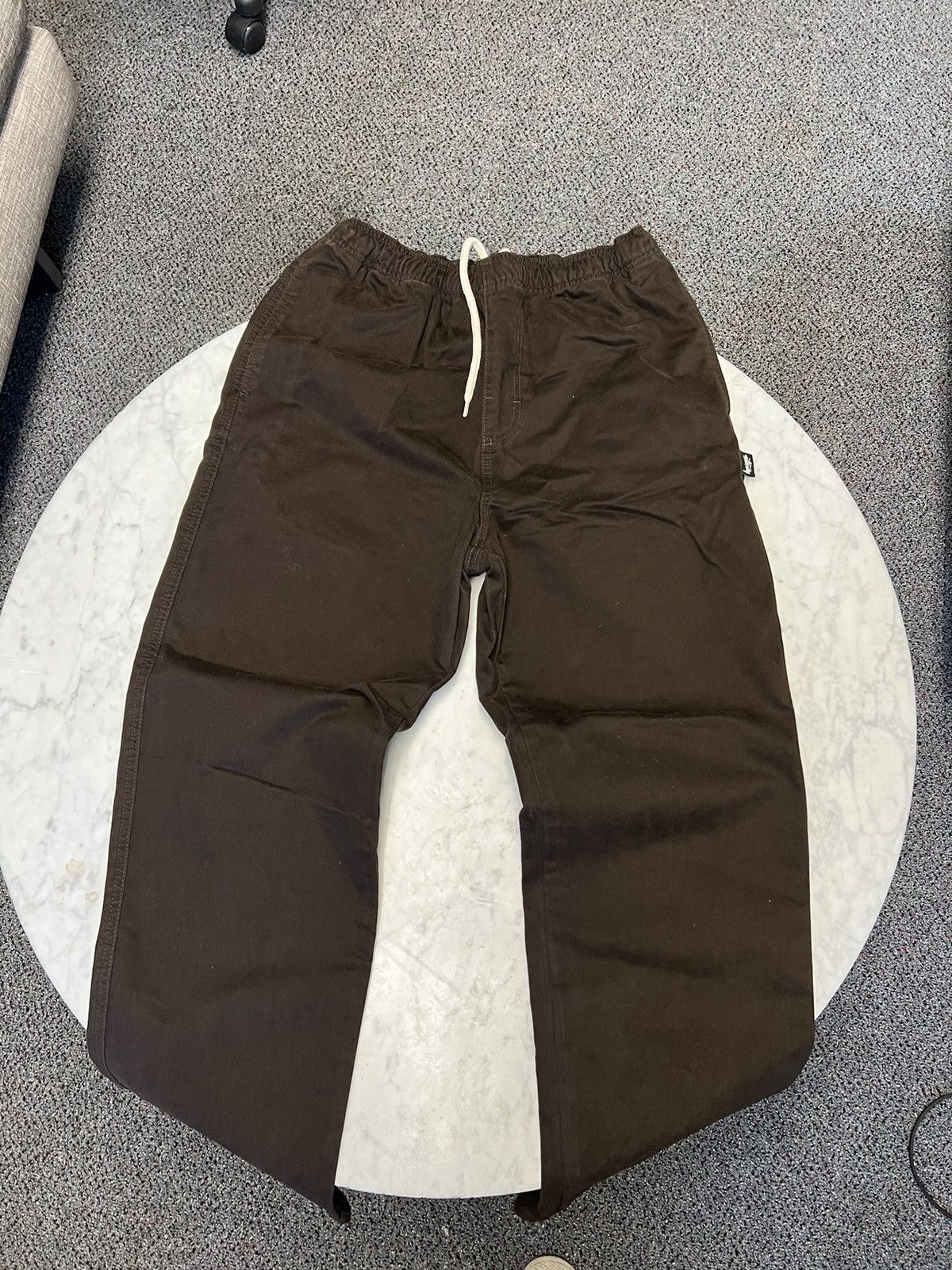 Stussy Stussy Beach Pant Espresso Brushed Cotton | Grailed