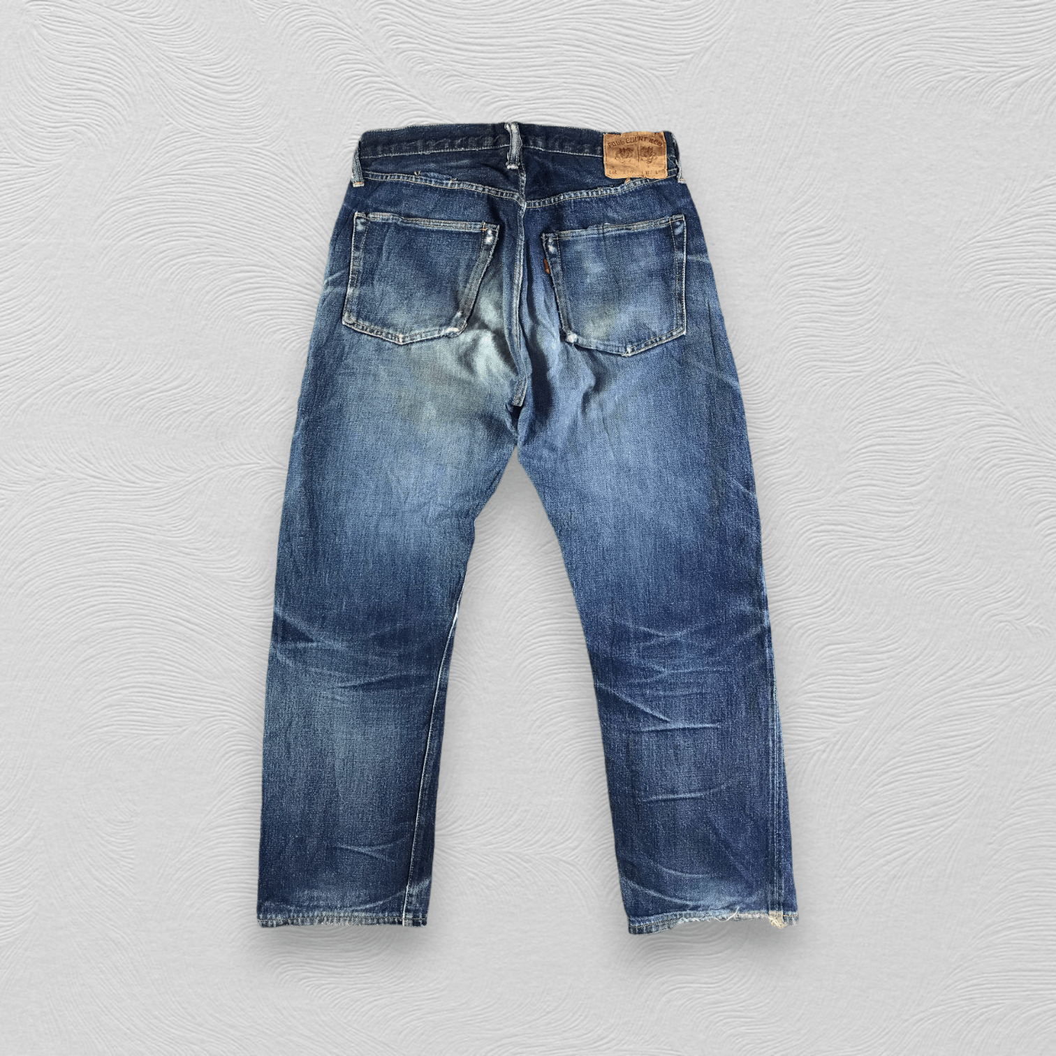 Full Count & Co. Full Count Selvedge Jeans Faded Blue Denim KJ2977 ...