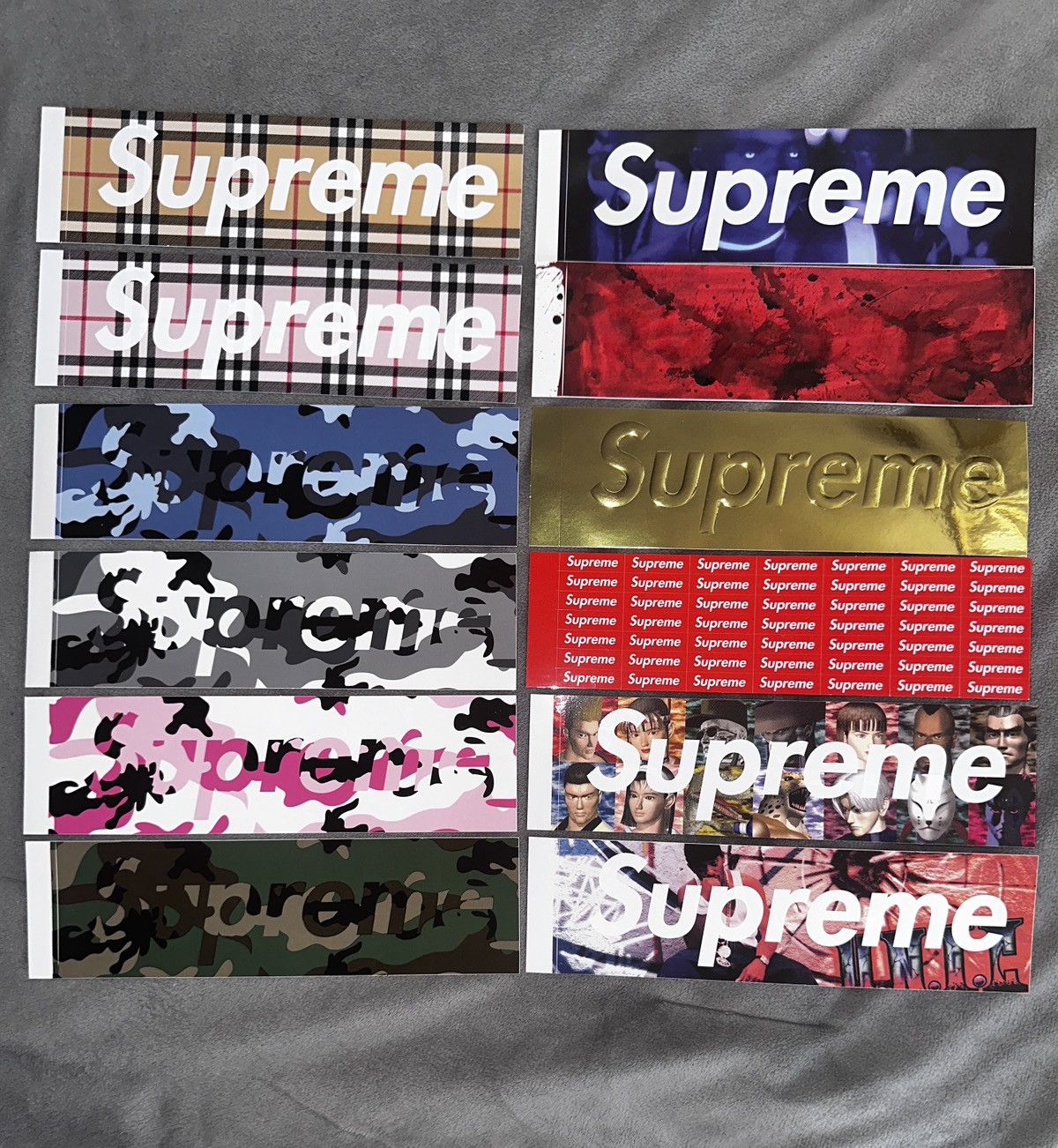 Burberry × Streetwear × Supreme Lot of 12 Supreme Box Logo Sticker ...