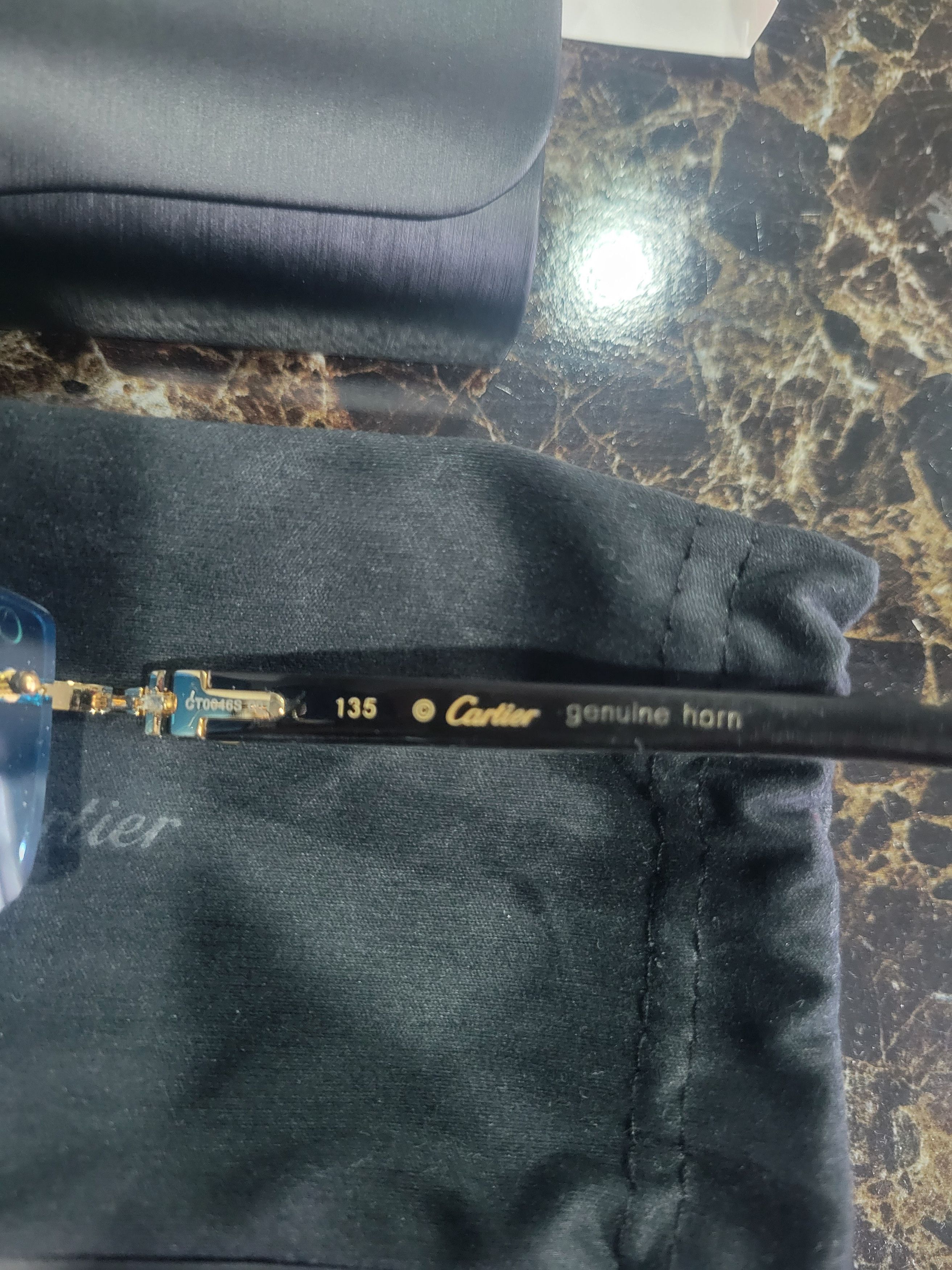 Cartier Cartier White Horn Sunglasses, Buffs, with Blue Lens | Grailed