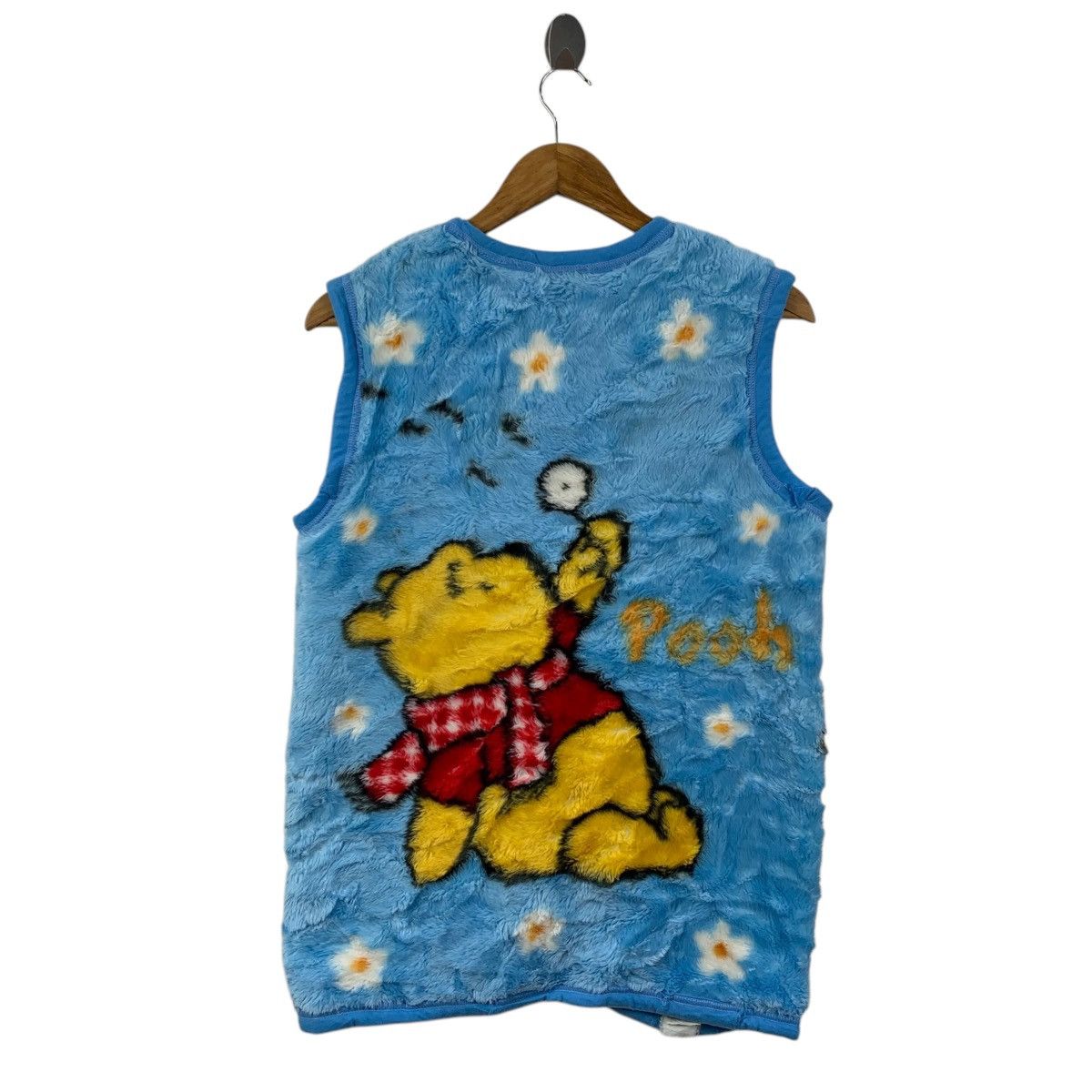 Disney × Vintage Vintage WINNIE POOH DISNEY Cartoon Animation Sherpa Vest | Grailed