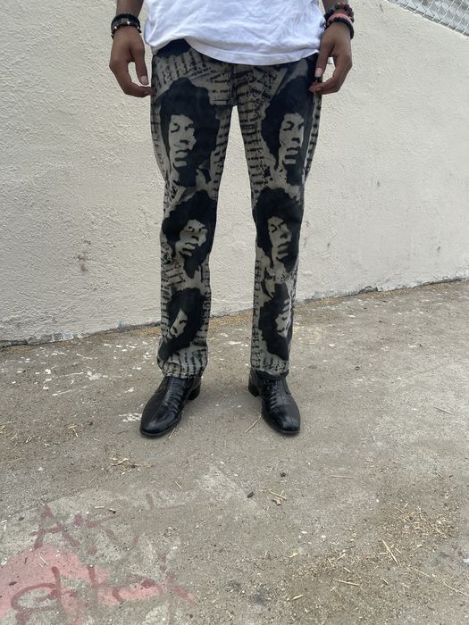 Levi's Bluesin’s “Midnight Flight” Jimi Hendrix Painted Denim Jeans ...