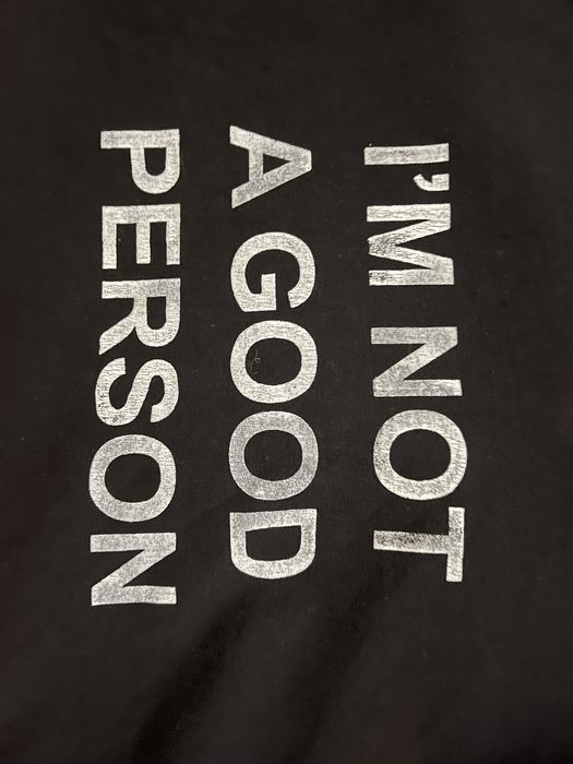 Joy Divizn JOY DIVIZN “IM NOT A GOOD PERSON” TEE - BLACK | Grailed