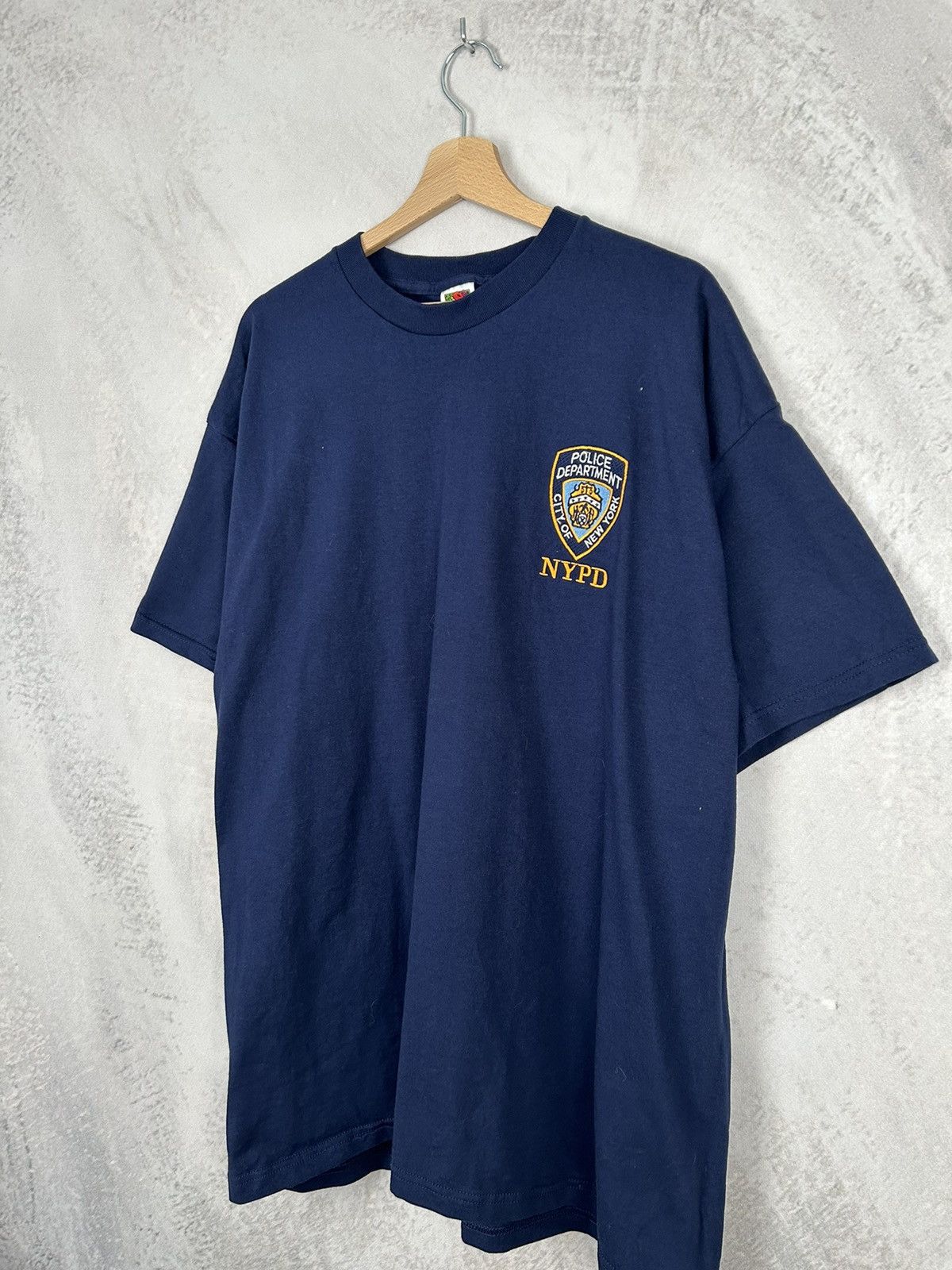 Vintage Vintage NYPD USA Logo Embroidered Tee Rare Hype Alternative ...