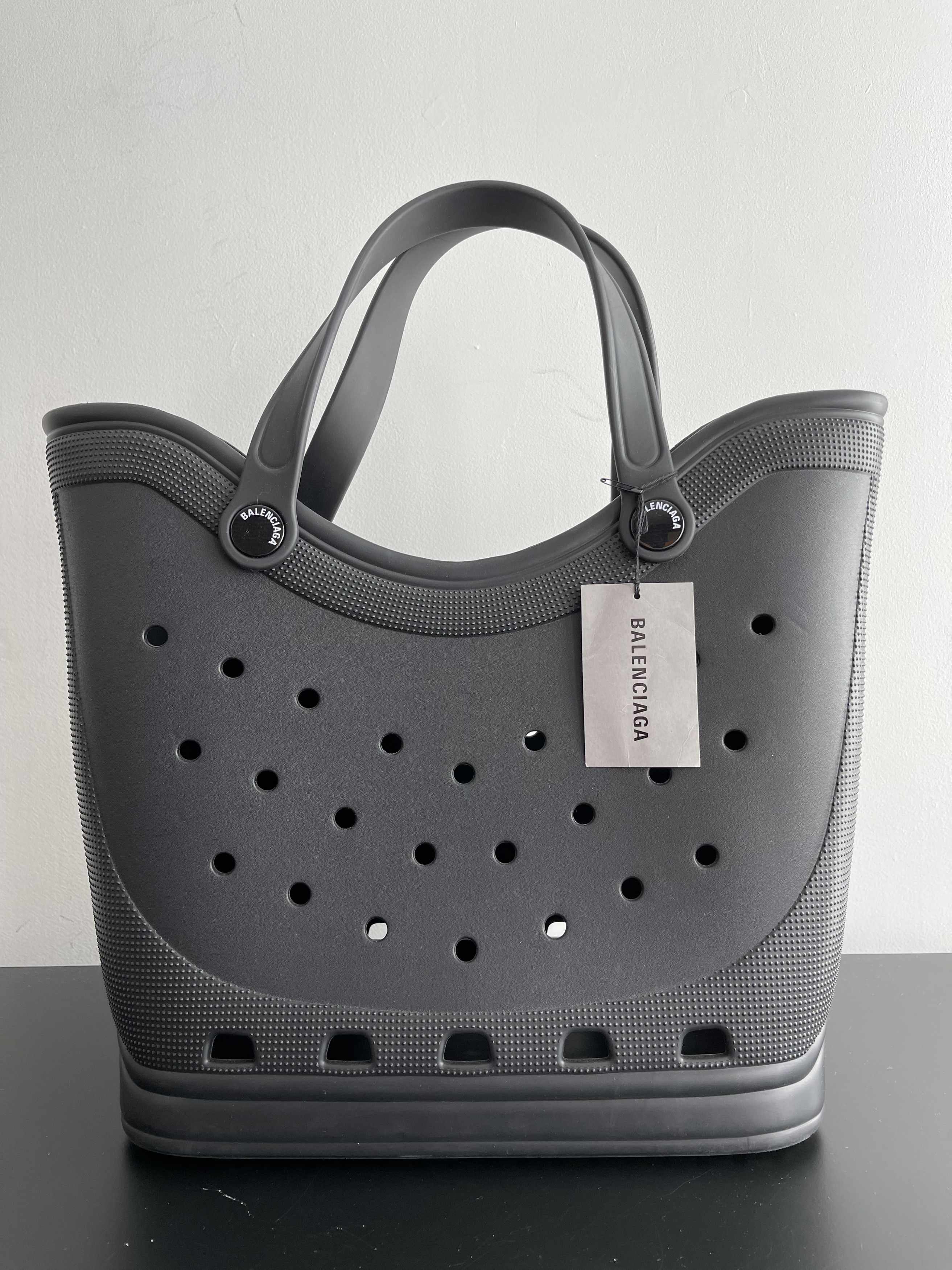 Balenciaga New Crocs Perforated Rubber Large Tote Bag (OS) | Grailed