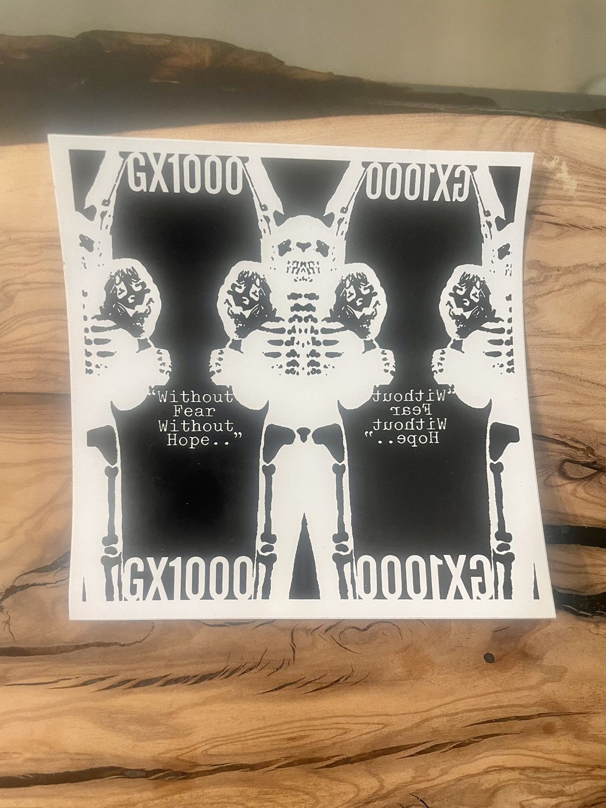GX1000 GX1000 Skeletal Demonic Apparition Hex Big Square Sticker | Grailed