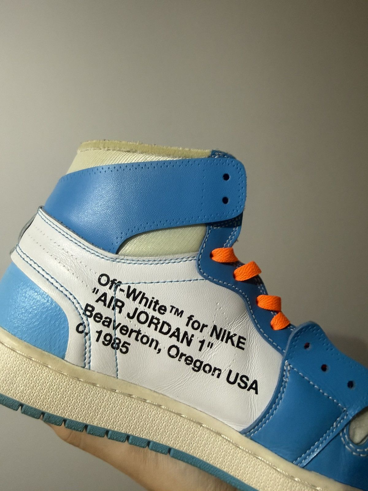 Jordan Brand × Off-White Nike Air Jordan 1 High Off White Unc SIZE US ...