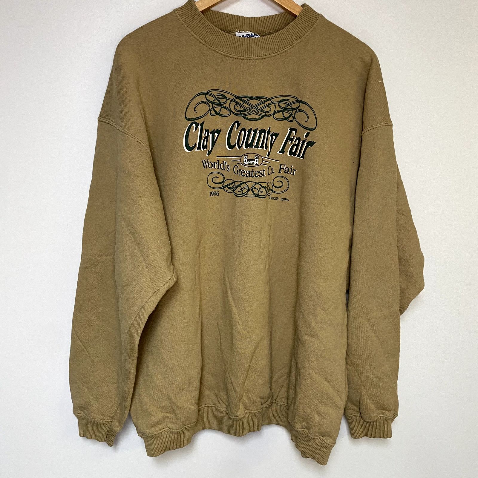 Vintage 1996 Vintage Clay County Fair 90s Spencer Iowa Sweater Brown ...