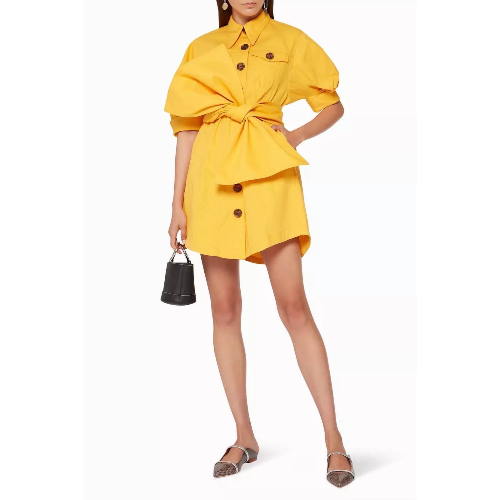 acler Priestly Denim Dress In Yellow | Grailed