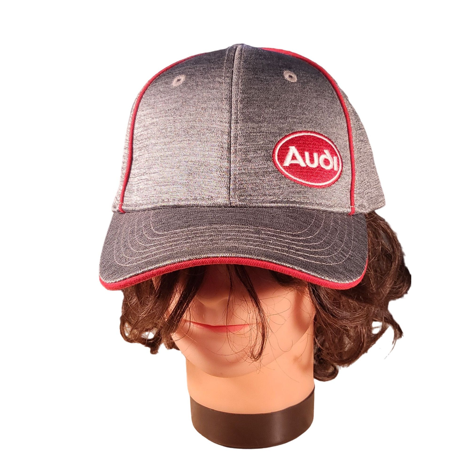 Audi Audi Adjustable Strap Hat Men Gray Red Big Graphic Automobil | Grailed