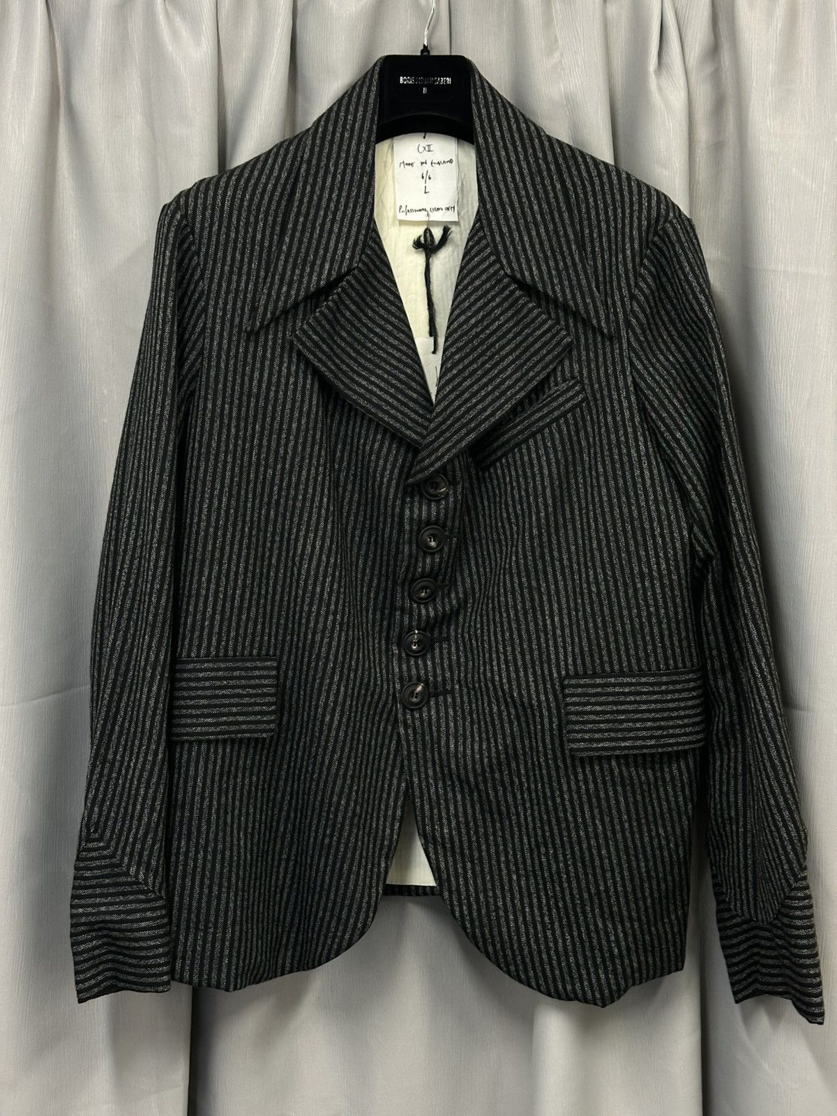 John Alexander Skelton John Alexander Skelton Greg black wool striped ...